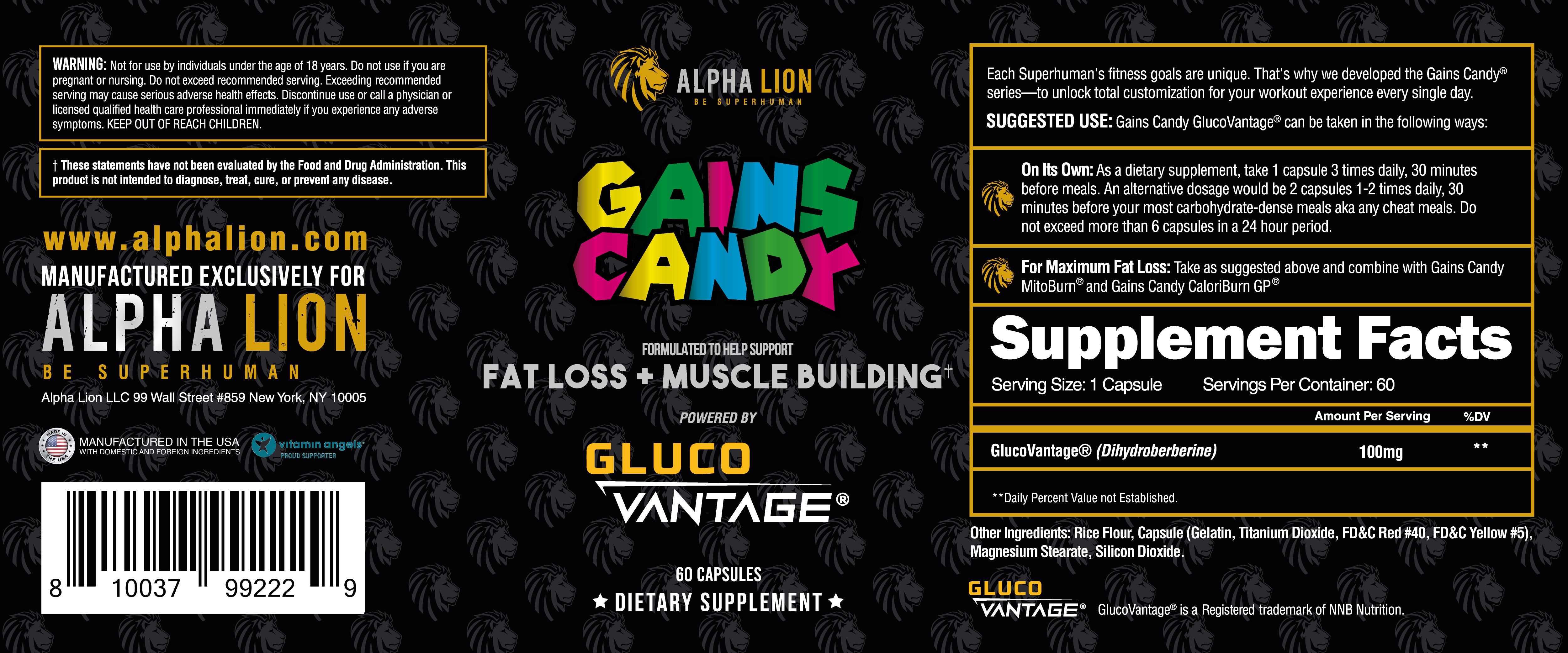 Alpha Lion Gains Candy Glucovantage – NONA